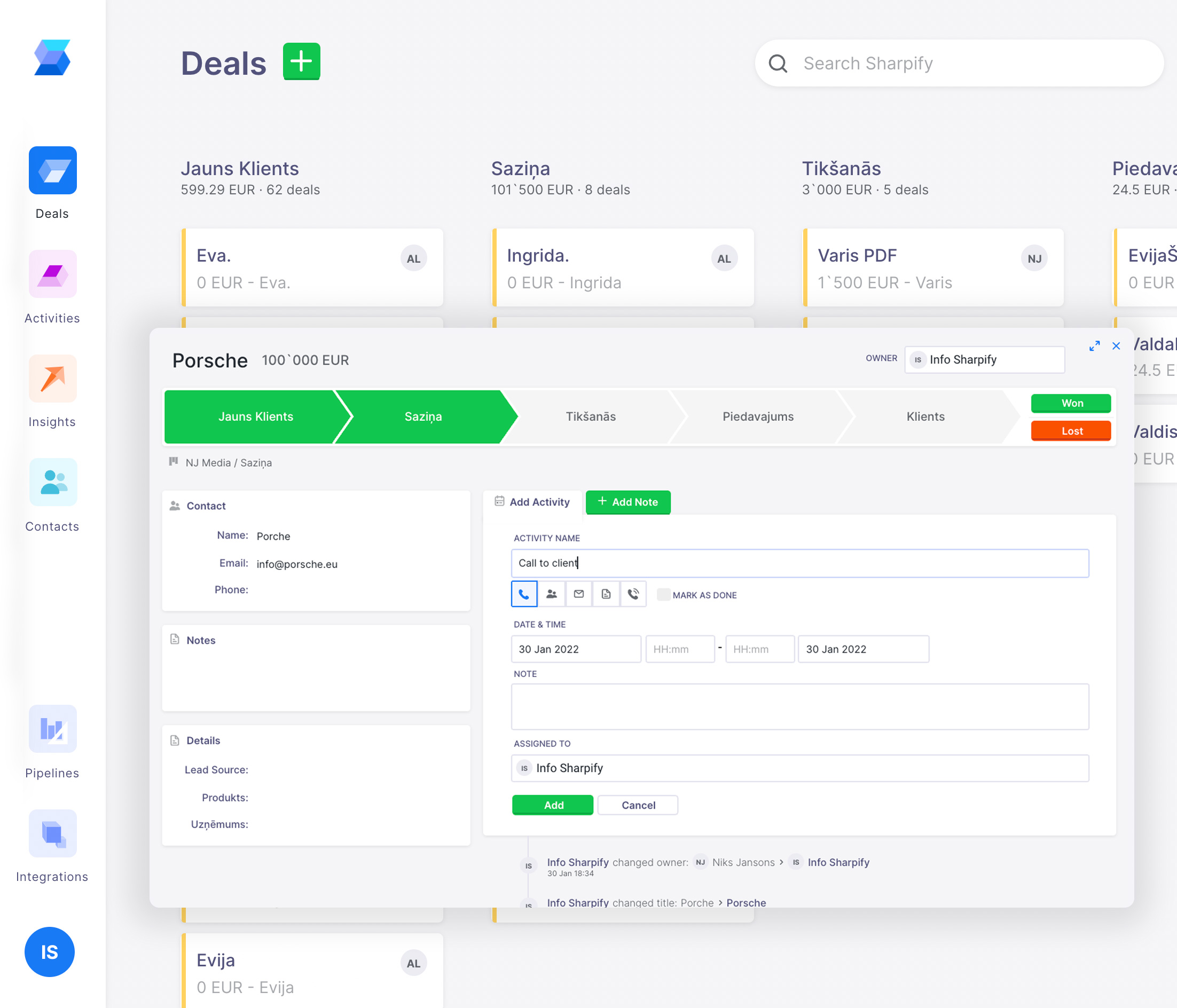 From sketch to Customer Relationship Management (CRM) platform